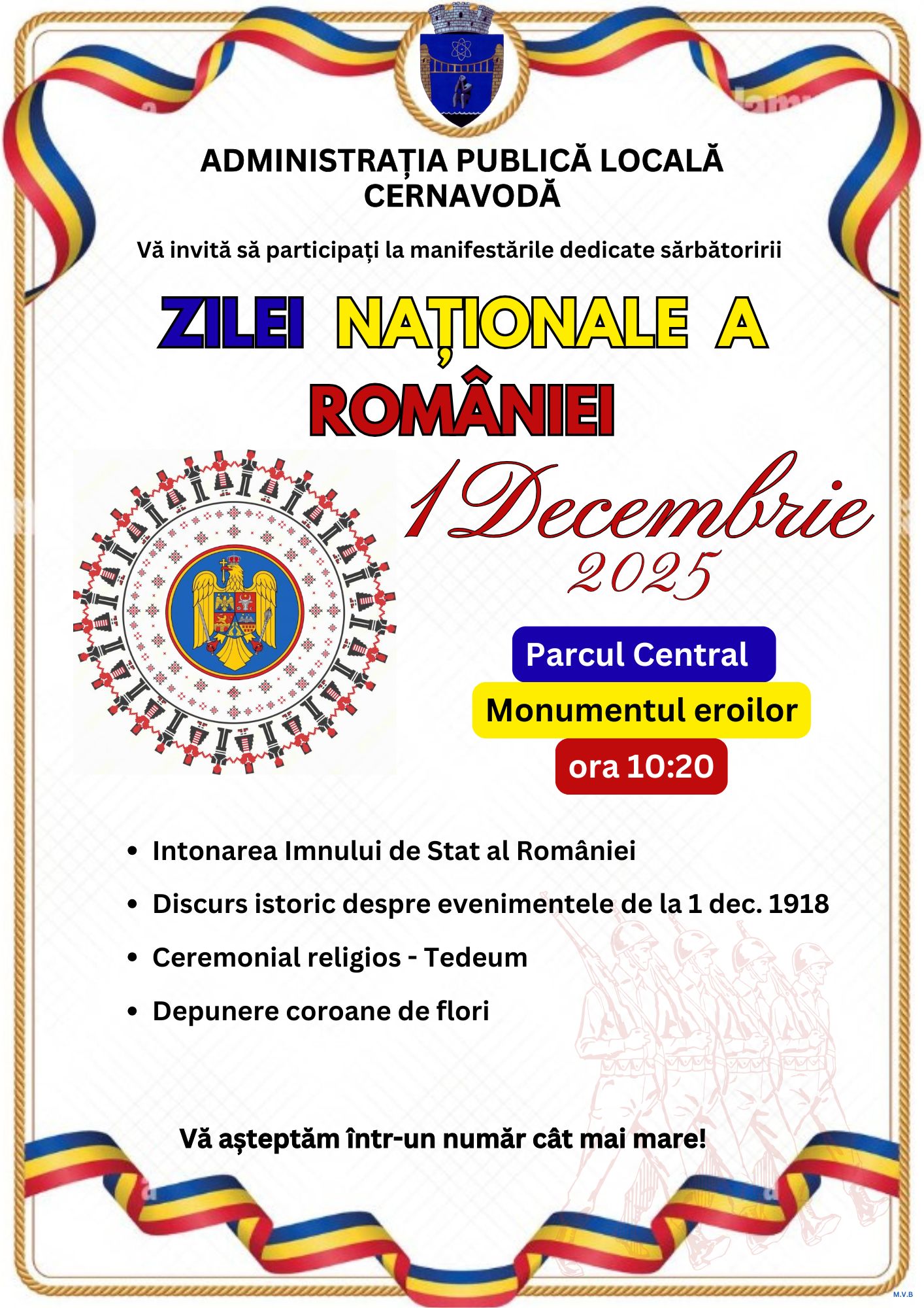 Ziua Națională a României sărbătorită la Cernavoda – Primaria Cernavoda